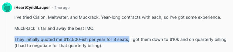 Muck Rack Pricing in 2025- How Much Does it Cost? + Alternatives